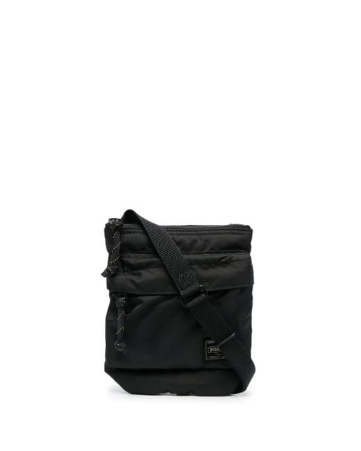Porter-Yoshida and Co Logo-Patch Messenger Bag in Black for Men | Lyst