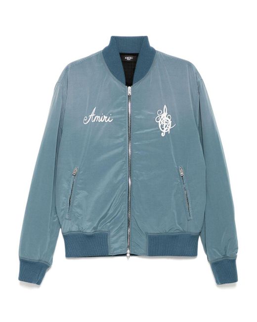 Amiri Saturday Night Bomber Jacket in Blue for Men | Lyst