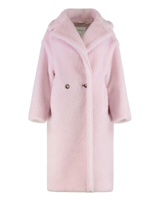 Max Mara Teddy Bear Icon Coat in Pink | Lyst UK
