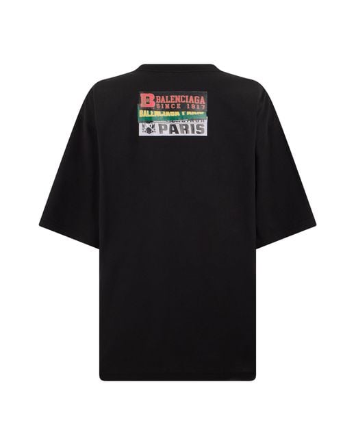 Balenciaga Cotton T-Shirt With Print in Black for Men | Lyst UK