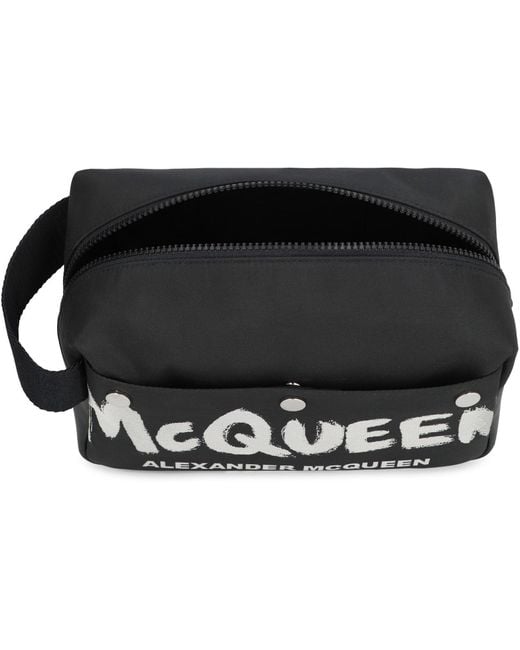 McQueen Nylon Pouch in Black for Men | Lyst UK