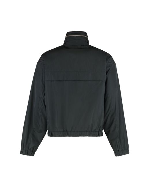 Ami Paris Technical Fabric Jacket With Zip And Hood. in Black for Men ...