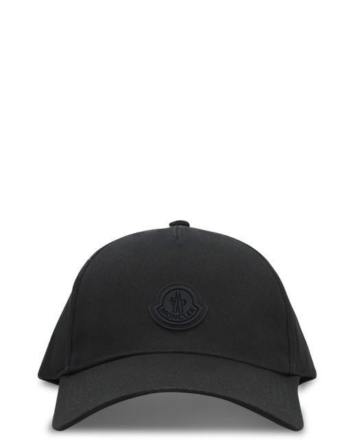 Moncler Logo Baseball Cap in Black for Men | Lyst UK