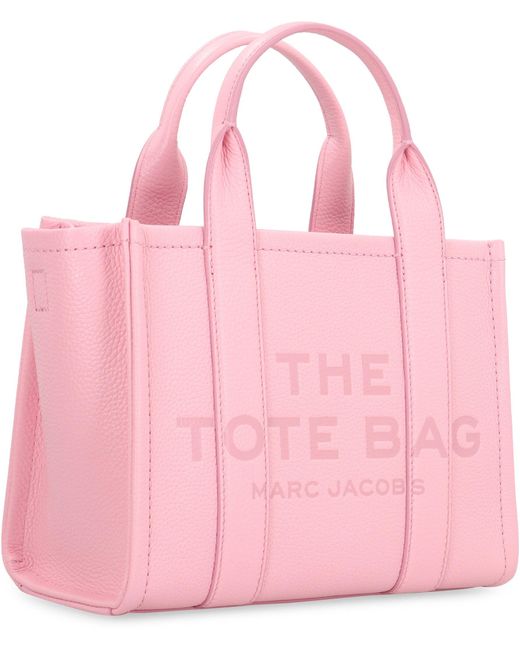 Marc Jacobs Grainy Leather Mini Tote Bag in Pink | Lyst