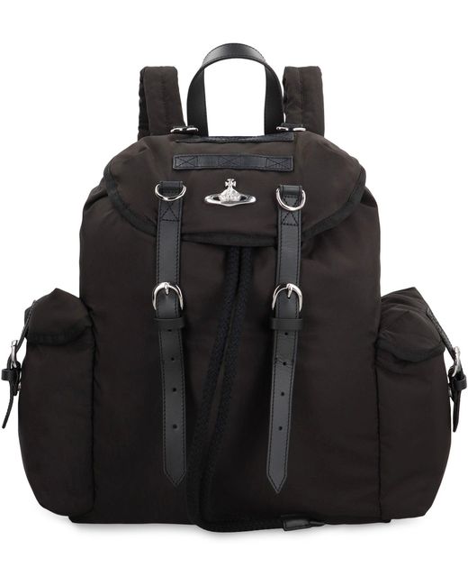 Vivienne Westwood Nylon Backpack With Logo in Black | Lyst UK