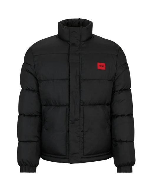 BOSS Patch Logo Coat in Black for Men | Lyst UK