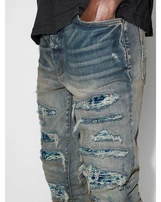 Amiri Pj Thrasher Distressed Effect Ripped Jeans in Blue for Men | Lyst UK