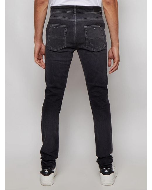 Amiri Bandana Thrasher Ripped Jeans in Gray for Men | Lyst