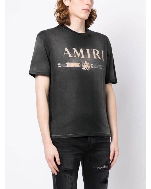 Amiri Ma Bar Applique Logo T-Shirt in Black for Men | Lyst