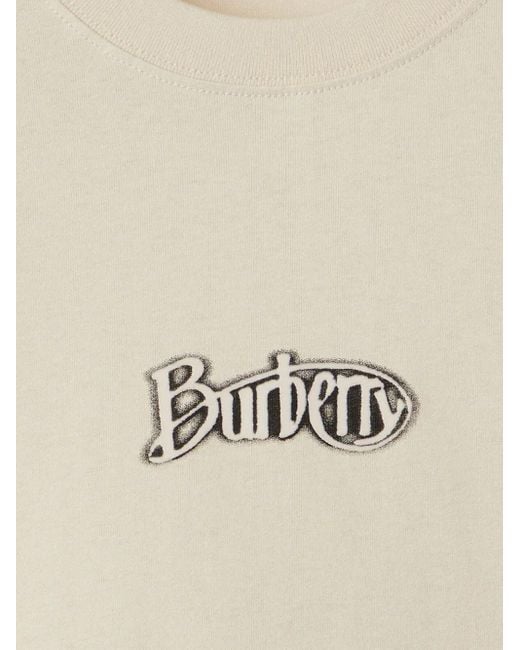 Burberry Signature Logo Tundra T-Shirt in White for Men | Lyst