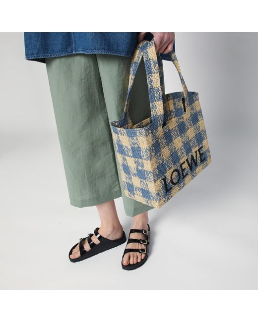 Loewe Medium Font Bag in Blue | Lyst