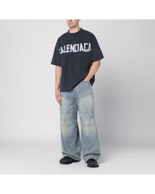 Balenciaga Light Blue baggy Jeans George V for Men | Lyst