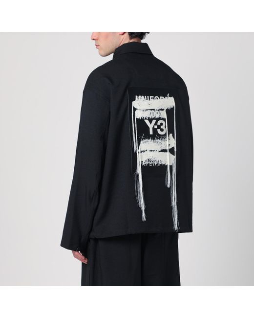 Y-3 Sport Uniform Patch Jacket in Black for Men | Lyst