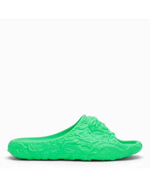 Versace Medusa Dimension Lime Slide in Green for Men | Lyst