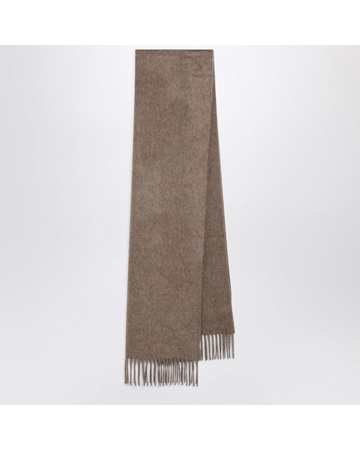 Loro Piana Taupe Cashmere Scarf in Brown | Lyst