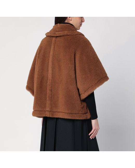 Max Mara Camel-Coloured Cape in Brown | Lyst