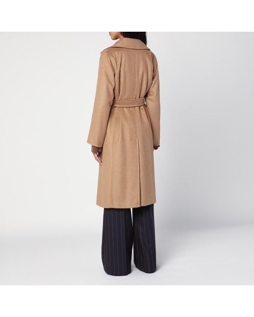 Max Mara Manuela Camel-coloured Dressing Gown Coat in Natural | Lyst UK