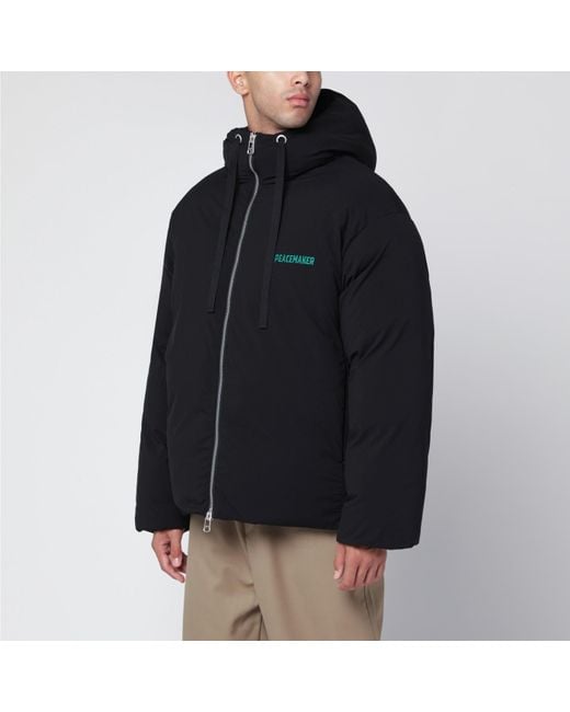 OAMC Peacemaker Puffer Jacket With Logo Embroidery in Black for Men ...