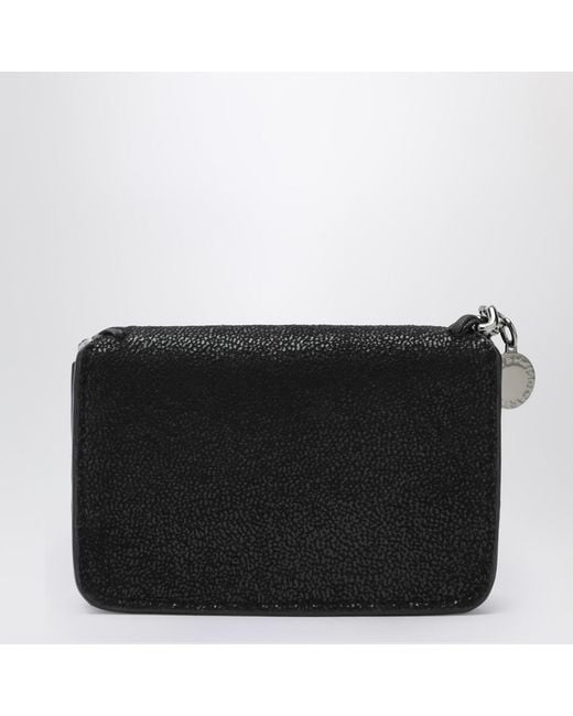 Stella McCartney Falabella Flap Card Holder in Black | Lyst UK