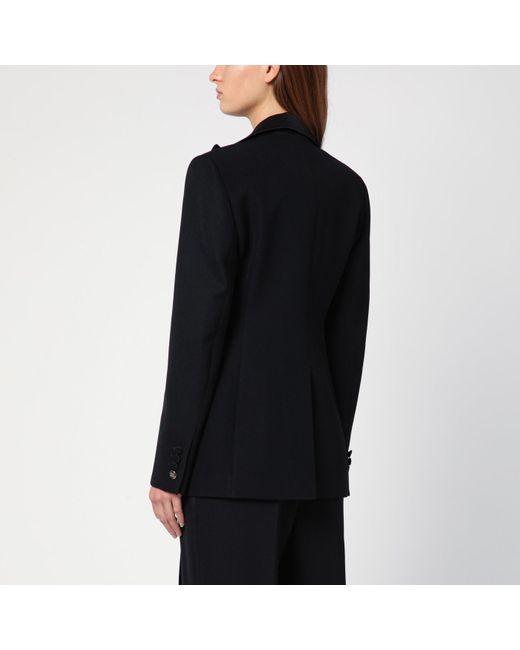 Max Mara Wool Smoking Jacket in Black | Lyst