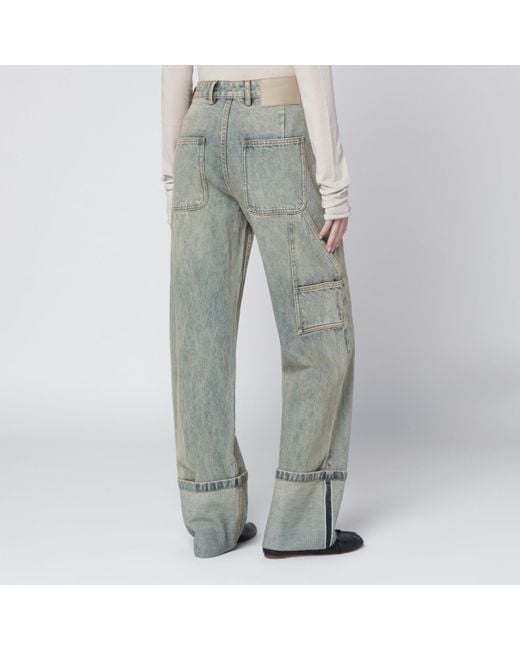 Entire studios Wide-Leg Jeans With Washed Effect in Gray | Lyst