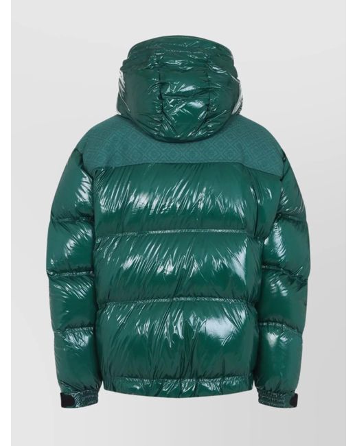CASABLANCA Shiny Tech Ripstop Puffer Jacket in Green for Men | Lyst UK