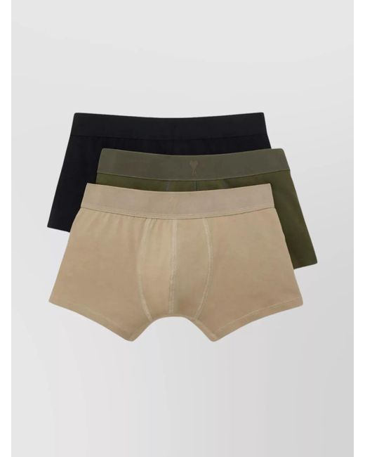 Ami Paris Heart Friend Boxers (Set Of Three) in Black for Men | Lyst