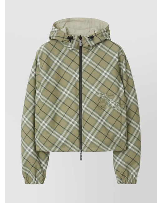 Burberry Reversible Equestrian Twill Jacket in Green | Lyst