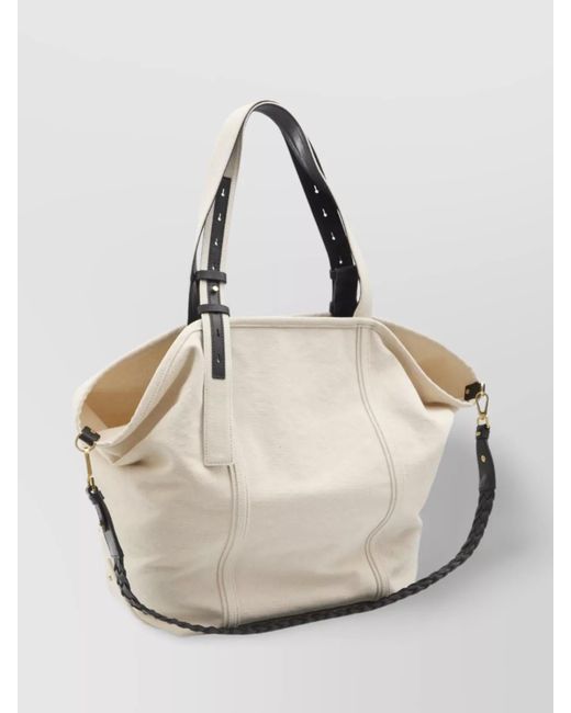 Golden Goose Canvas Tote Bag With Adjustable Handles in Natural | Lyst UK