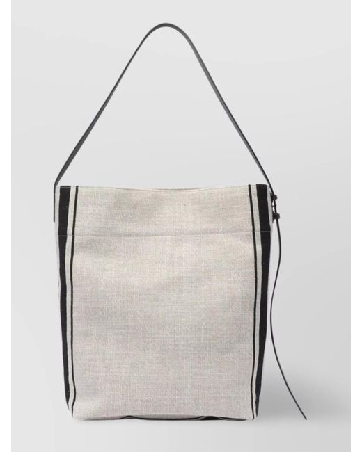 Ferragamo Striped Rectangular Shoulder Bag in White for Men | Lyst