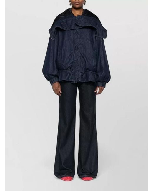 Dries Van Noten Hooded Jacket Contrast Stitching Elasticated Cuffs in ...