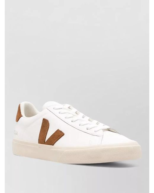 Veja Low Top Sneakers Contrast Heel Tab Rubber Sole in Natural | Lyst UK