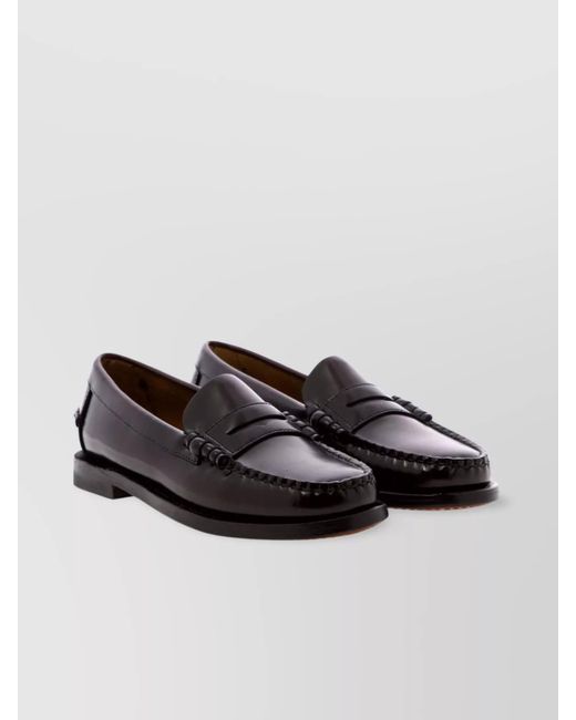 Sebago Leather Penny Strap Loafers With Rubber Sole | Lyst