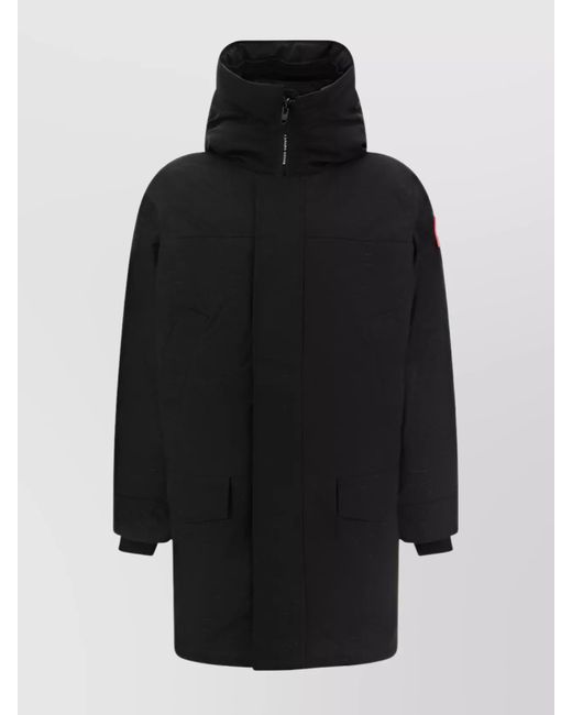 Canada Goose Hooded Parka Jacket Patch in Black for Men | Lyst