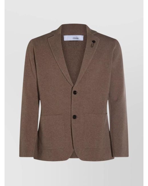 Lardini Lapel Pin Jacket Patch Pockets in Brown for Men | Lyst UK