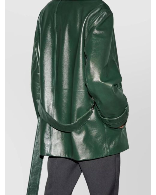 Gucci Glossy Leather Trench Coat in Green for Men | Lyst UK