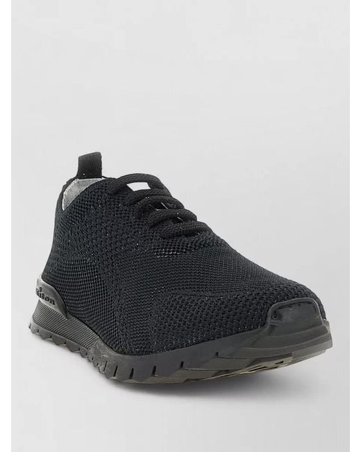 Kiton Fitb Mesh Sneakers Rubber Sole Pull Tab in Black for Men | Lyst UK
