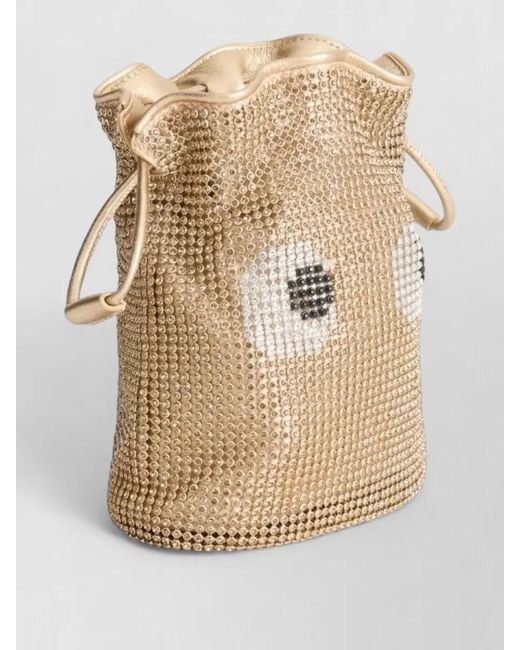Anya Hindmarch Bucket Bag Chain Strap Eye Motif in Natural | Lyst UK