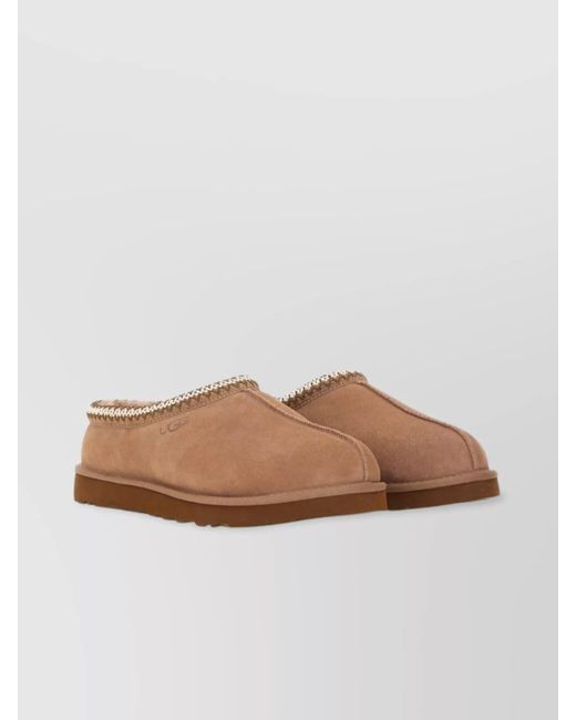 UGG Round Toe Embroidered Trim Slippers for Men | Lyst UK
