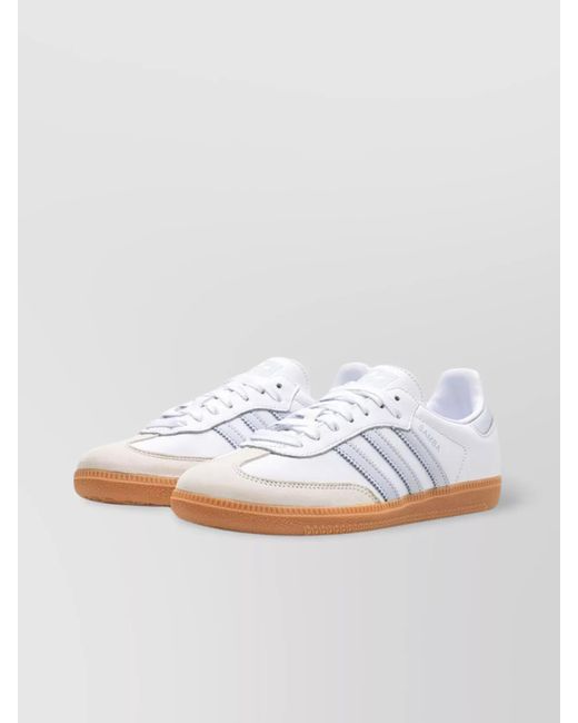 adidas Logo Sneakers With Contrasting Heel Counter in White | Lyst