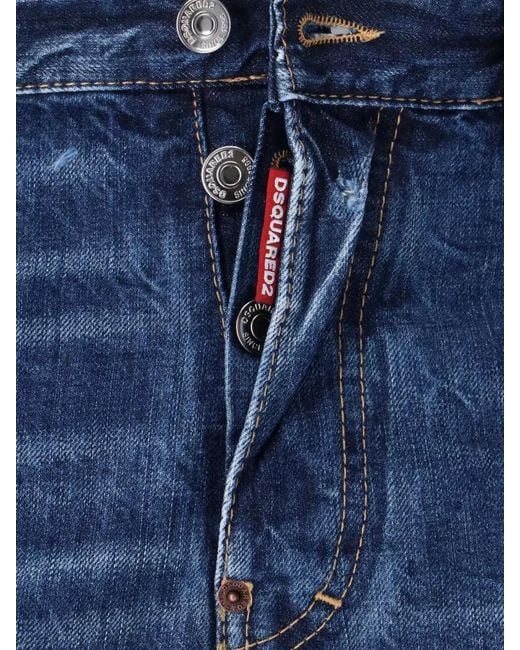 DSquared² Straight Trousers Five Pocket Belt Loops in Blue for Men ...