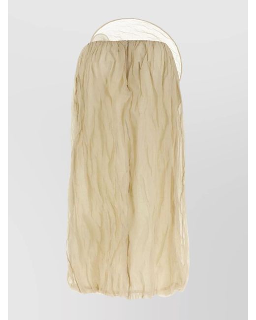 Magda Butrym Flowing Silhouette Layered Sheer Skirt in Natural | Lyst UK