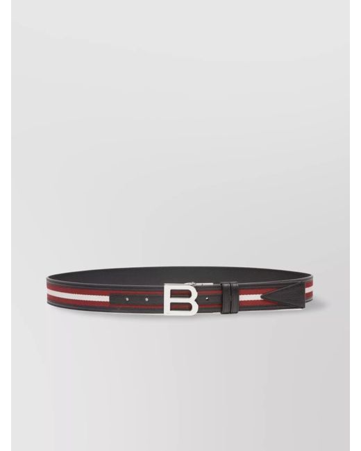Bally Logo Belt Adjustable Metal Buckle in Metallic for Men | Lyst