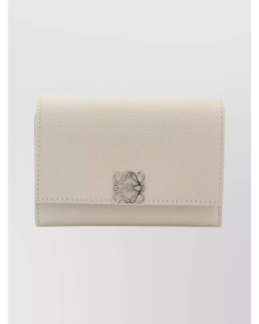Loewe Compact Vertical Wallet Foldable Design in Natural | Lyst