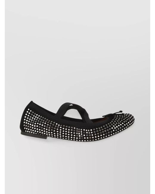 Aquazzura Shiny Disc Covered Ballet Flats in Black | Lyst