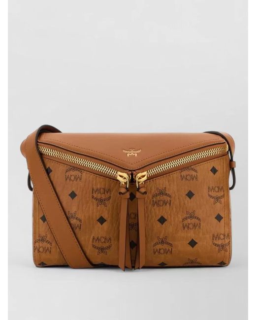 MCM Diamond Small Canvas Printed Crossbody Bag in Brown | Lyst UK