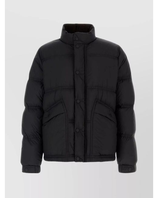 Moncler Nylon Down Jacket High Collar Design in Black for Men | Lyst UK