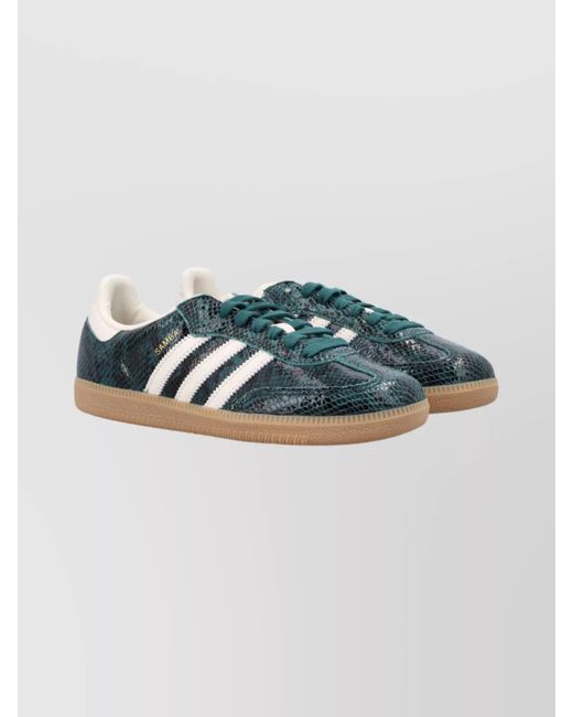 adidas Originals Samba Sneakers Snakeskin-Inspired Upper Design in Blue ...