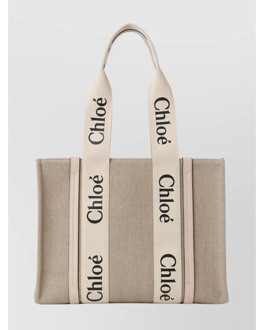 Chloé Medium Woody Tote Bag in Natural | Lyst