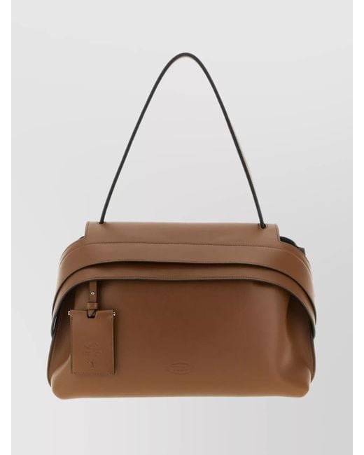 Tod's Medium Shoulder Bag Structured Shape in Brown | Lyst UK